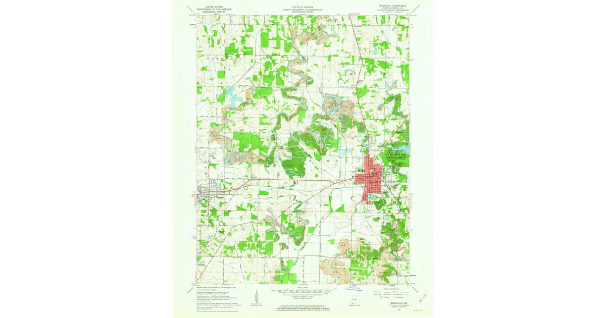 1961 Map of Boonville, IN — High-Res | Pastmaps