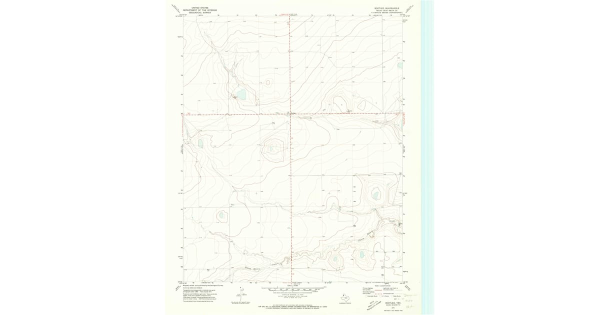 1971 Map of Bootleg, Deaf Smith County, TX — High-Res | Pastmaps