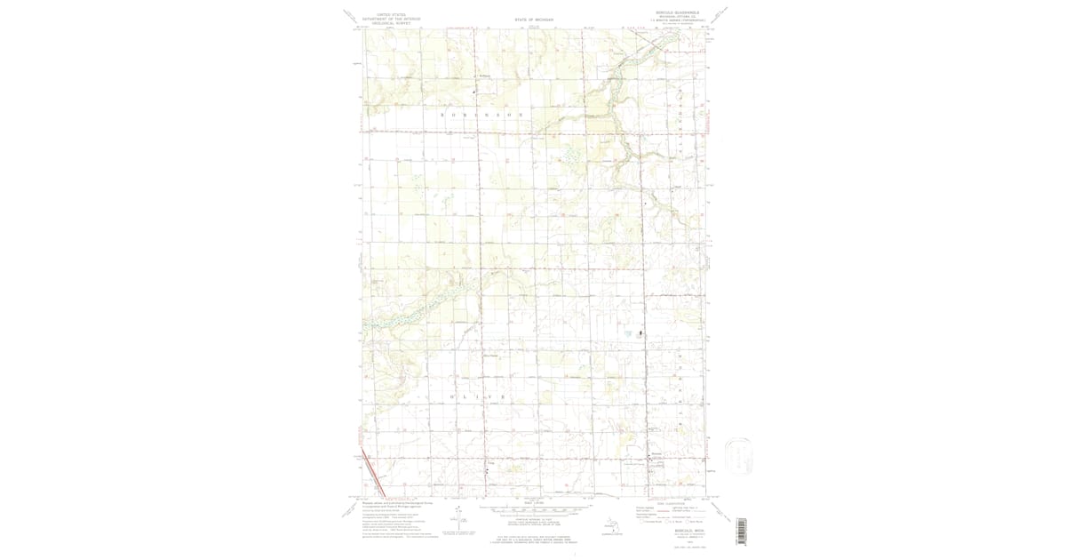 1972 Map of Borculo, Ottawa County, MI — High-Res | Pastmaps