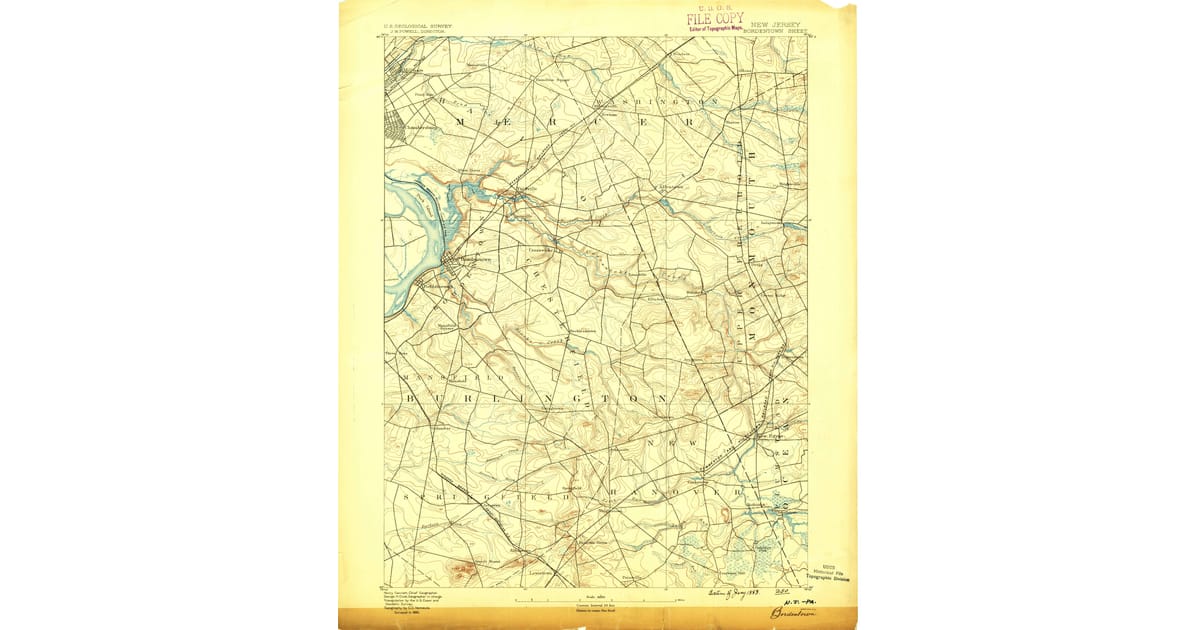 Old Historical Maps of New Hanover Township, NJ | Pastmaps