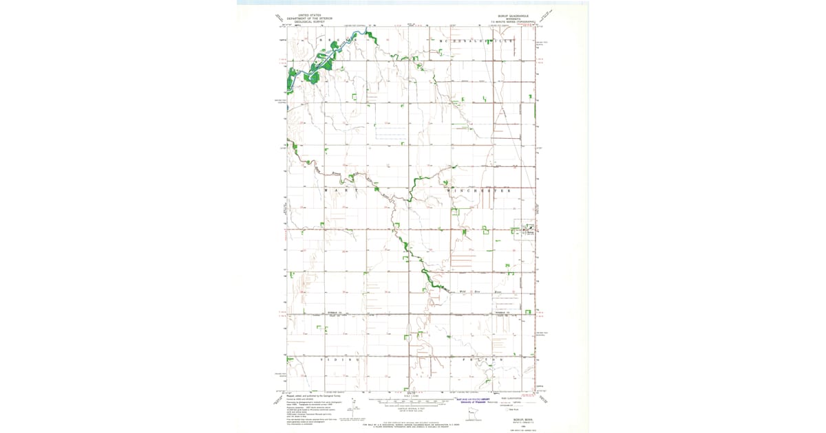 1966 Map of Borup, MN — High-Res | Pastmaps