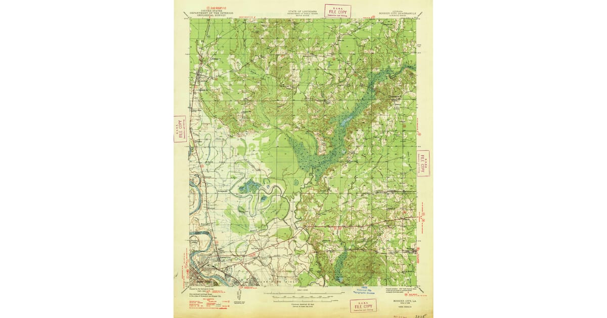 1940s Maps of Red Chute, LA | Pastmaps