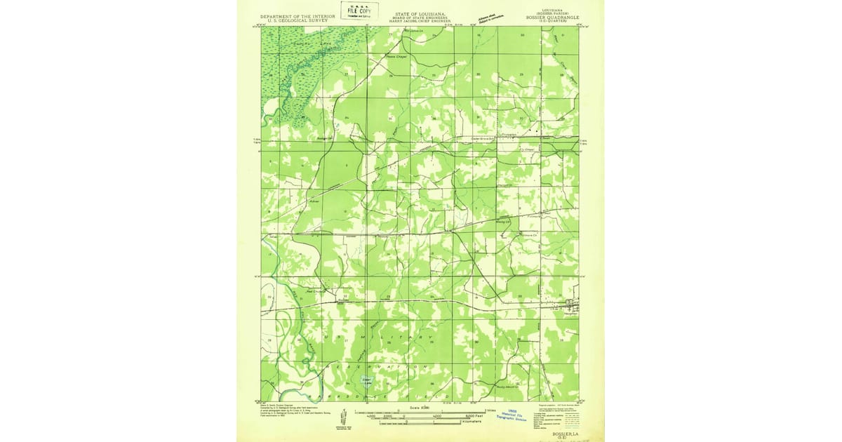Old Maps of Princeton, LA | Pastmaps