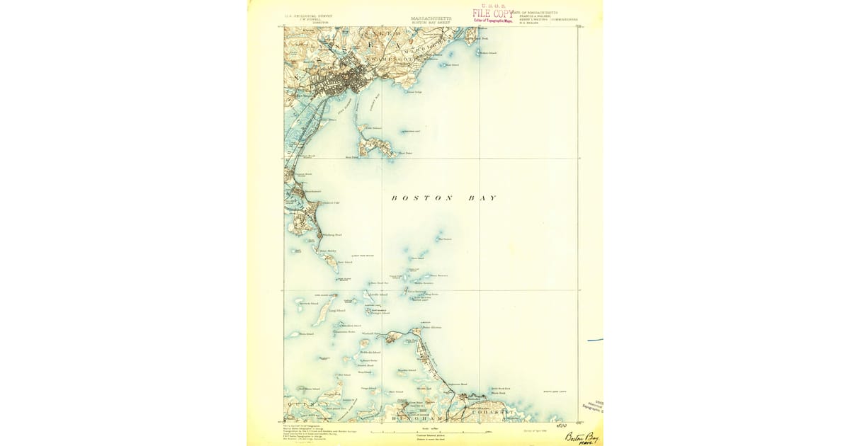 Old Maps of Oak Island, Revere | Pastmaps