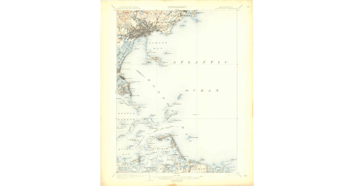 1903 Map of Boston Bay, Essex County, MA — High-Res | Pastmaps