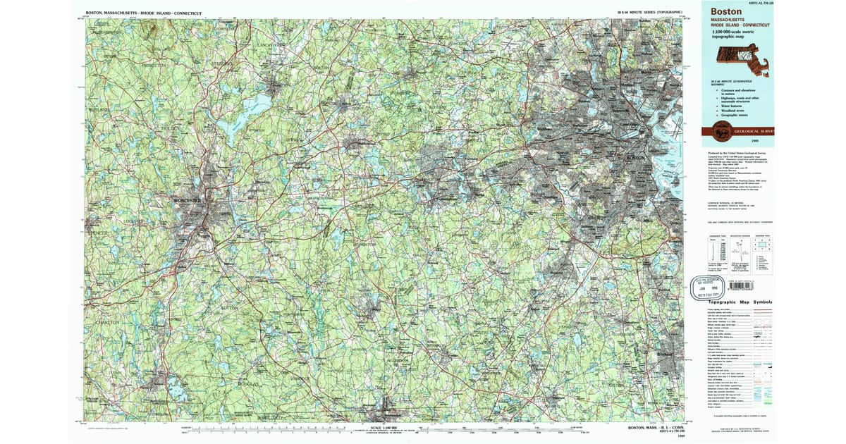 1989 Map of Boston, MA — High-Res | Pastmaps