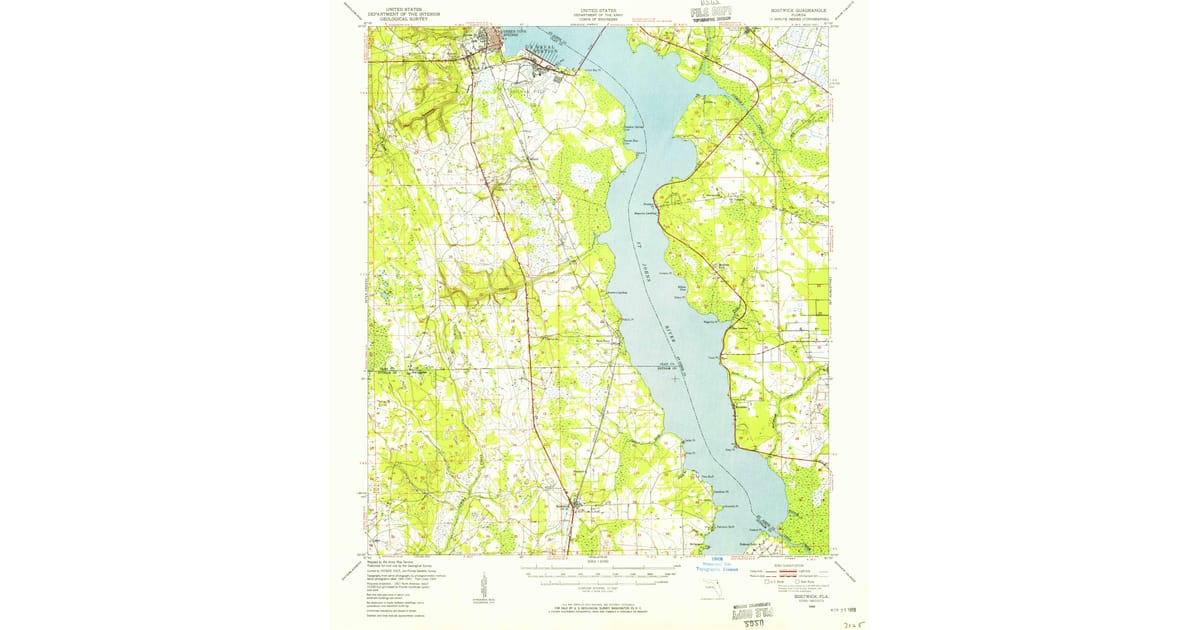 1949 Map of Bostwick, Clay County, FL — High-Res | Pastmaps