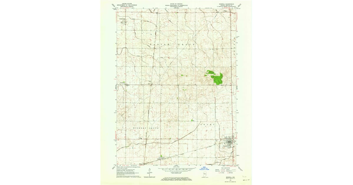 1960s Maps of Boswell, IN | Pastmaps