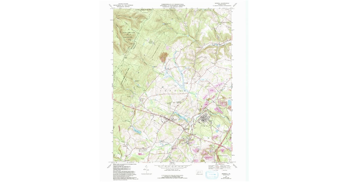 1967 Map of Boswell, PA — High-Res, 1993 Print | Pastmaps
