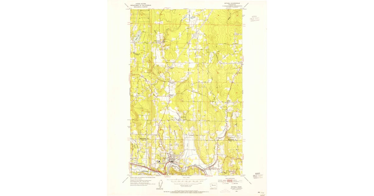 1953 Map of Bothell, WA — High-Res | Pastmaps