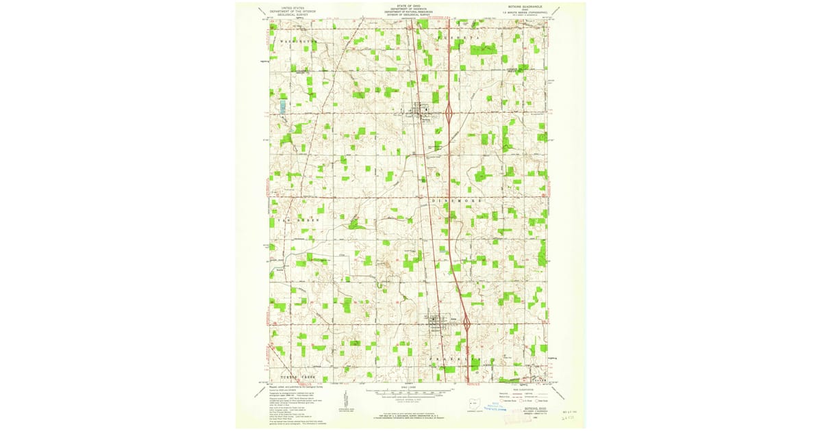 1961 Map of Botkins, OH — High-Res | Pastmaps