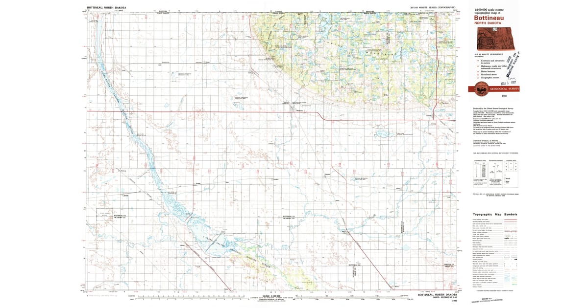 1980s Maps of Rolette County, ND | Pastmaps