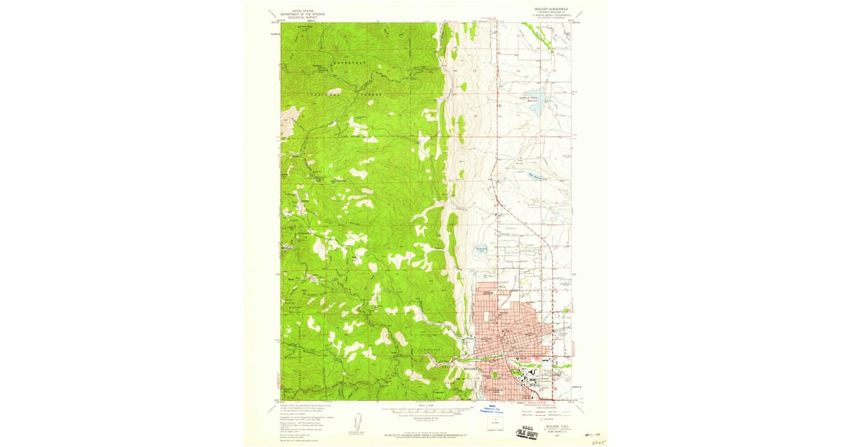 1957 Map of Boulder, CO — High-Res | Pastmaps