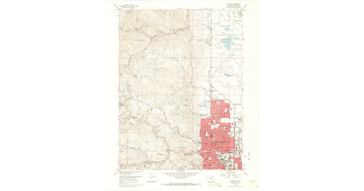 1966 Map of Boulder, CO — High-Res | Pastmaps
