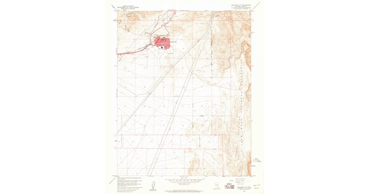 1958 Map of Boulder City, NV — High-Res | Pastmaps