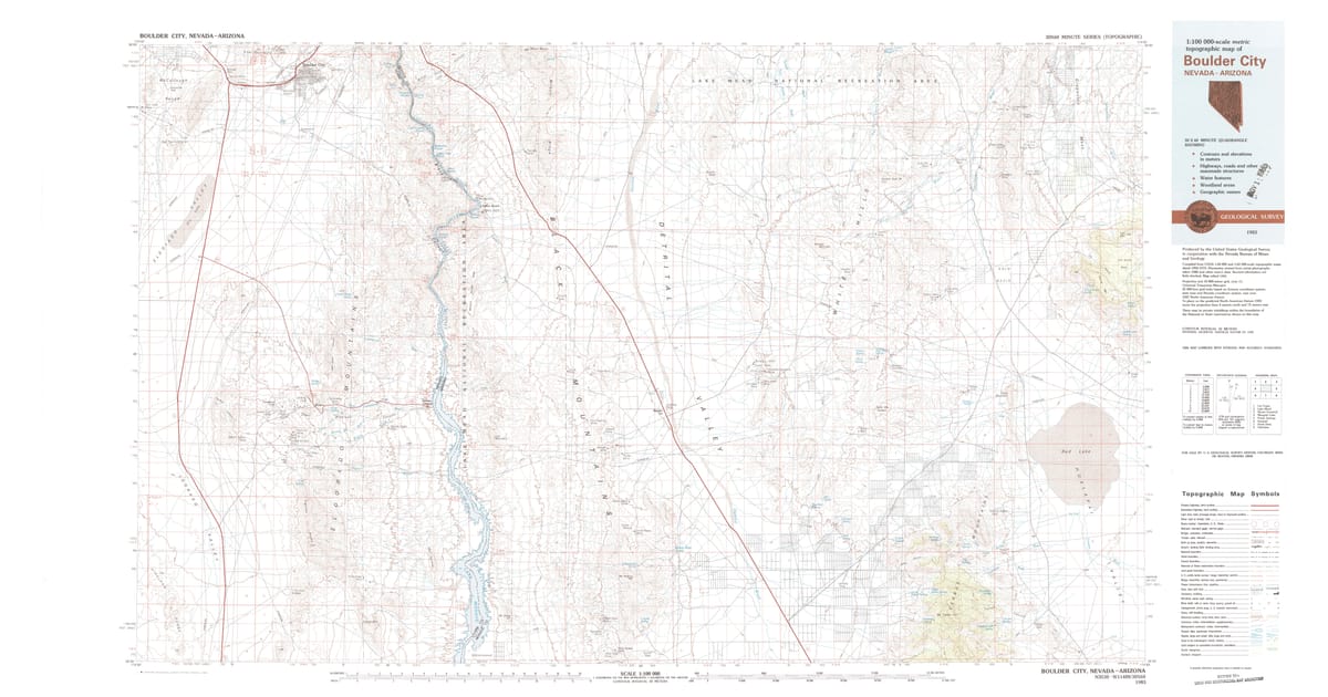 1980s Maps of Boulder City, NV | Pastmaps