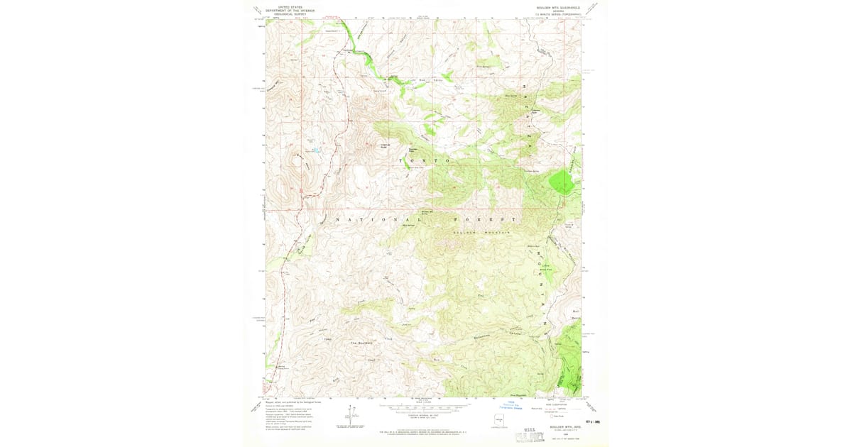 1964 Map of Boulder Mtn, Maricopa County, AZ — High-Res | Pastmaps