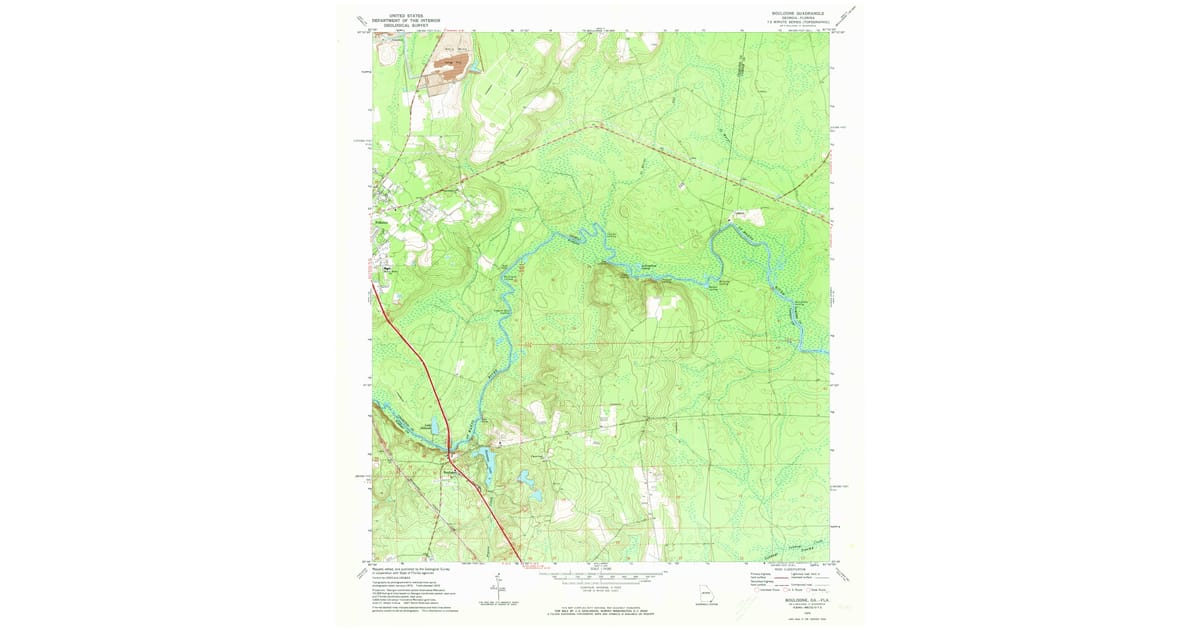 1970s Maps of Folkston, GA | Pastmaps