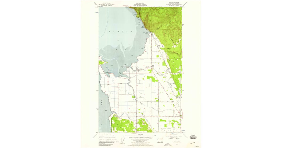 1954 Map of Bow, WA — High-Res | Pastmaps