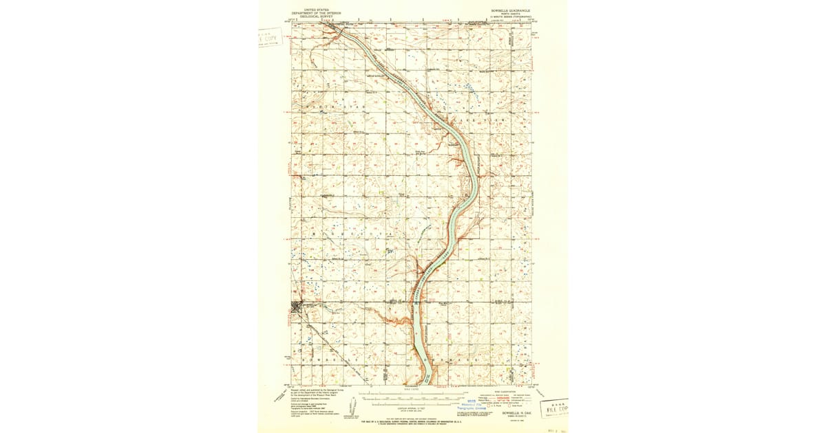 1950 Map of Bowbells, ND — High-Res | Pastmaps