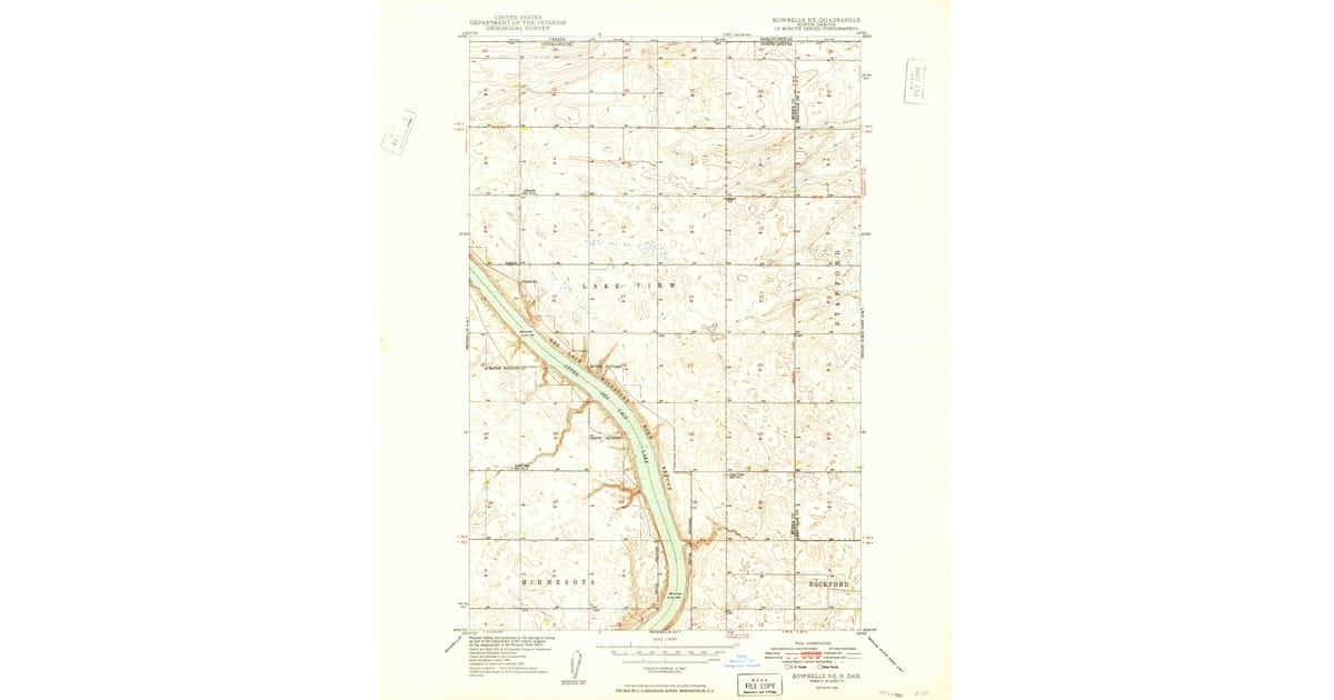 1949 Map of Bowbells NE, Burke County, ND — High-Res | Pastmaps