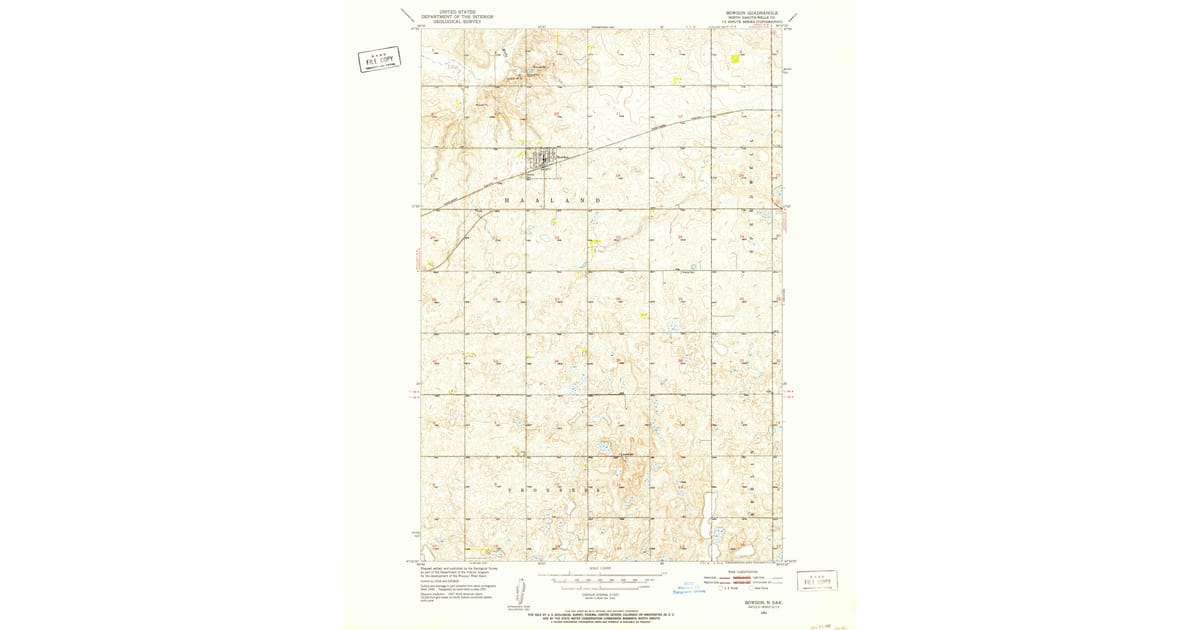 Old Maps of Bowdon, ND | Pastmaps
