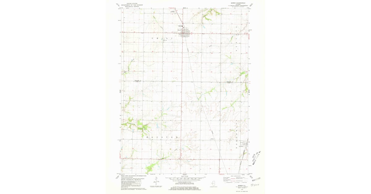 1981 Map of Bowen, IL — High-Res | Pastmaps