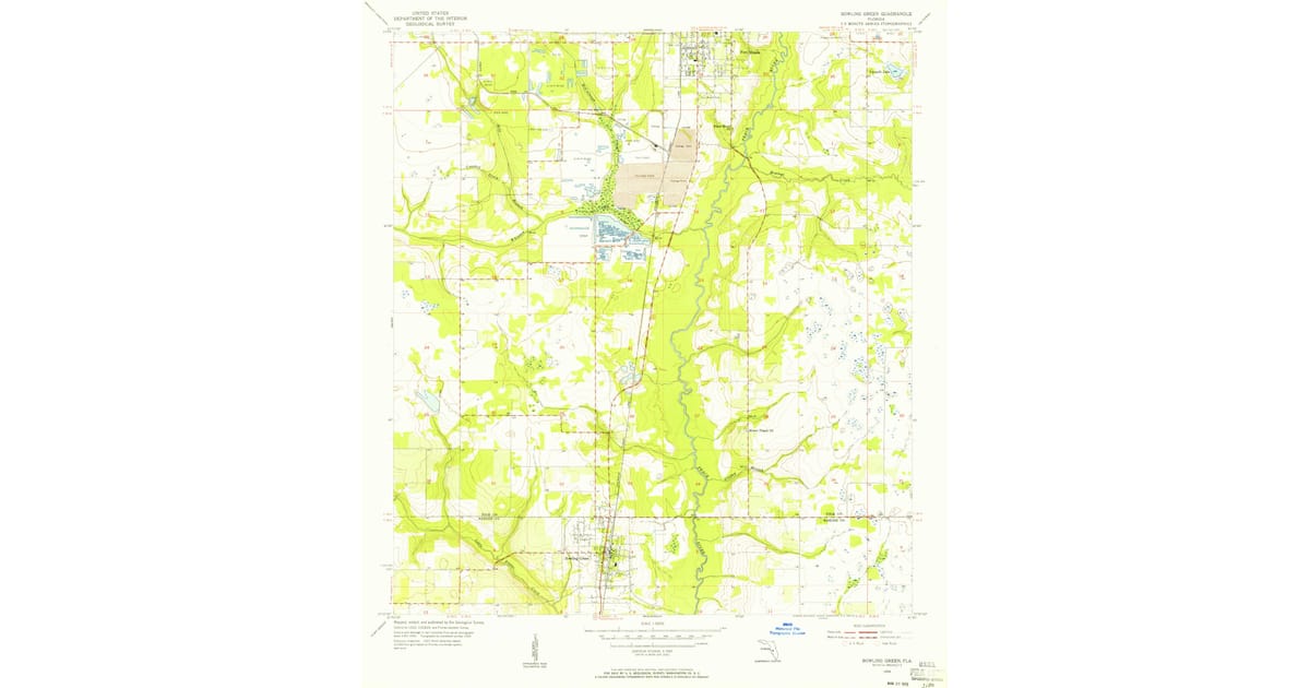 1955 Map of Bowling Green, FL — High-Res | Pastmaps