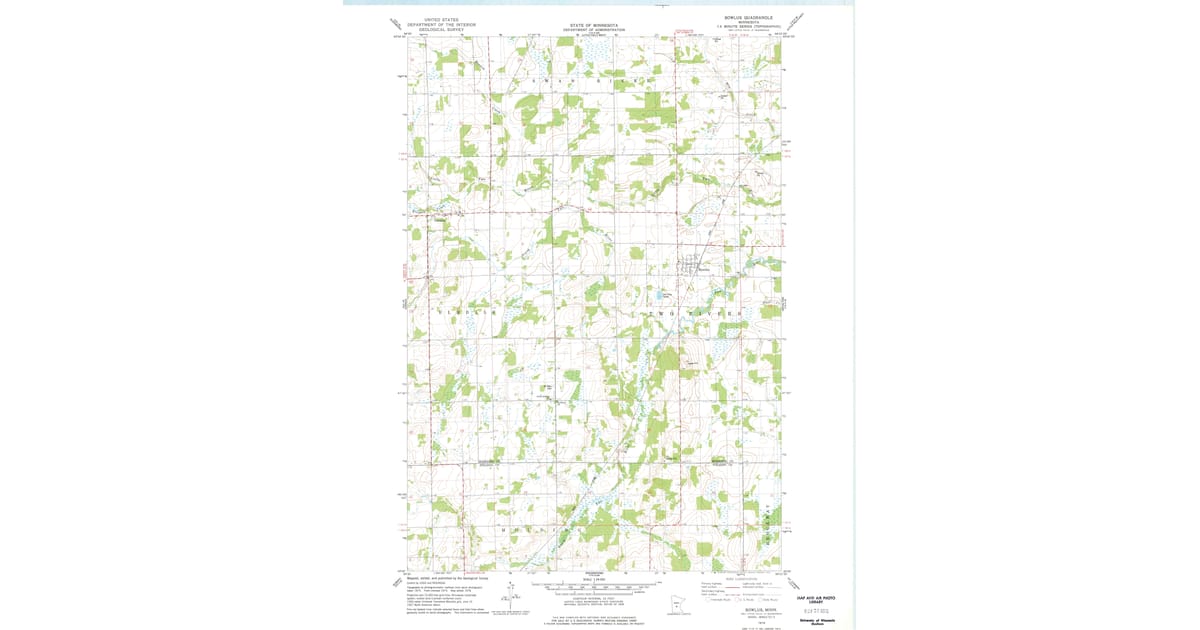 1978 Map of Bowlus, MN — High-Res | Pastmaps