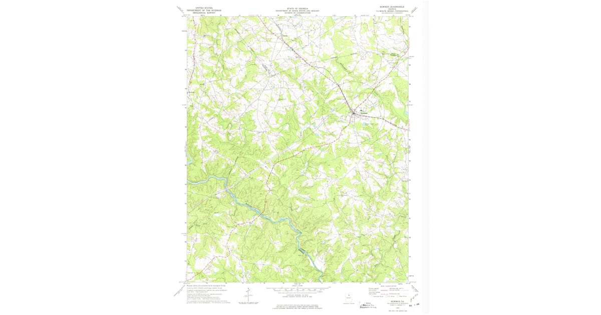 1970s Maps of Hart County, GA | Pastmaps