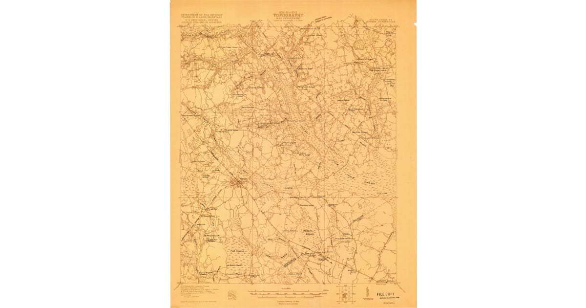 1920 Map of Bowman, SC — High-Res | Pastmaps