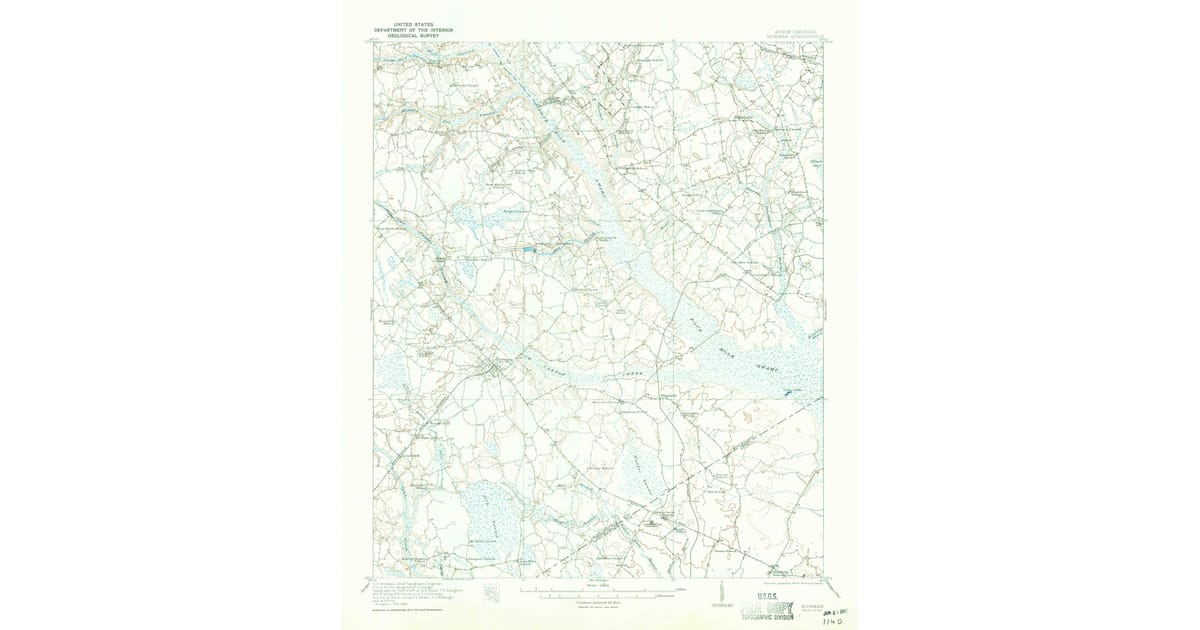 1921 Map of Bowman, SC — High-Res, 1921 Print #2 | Pastmaps