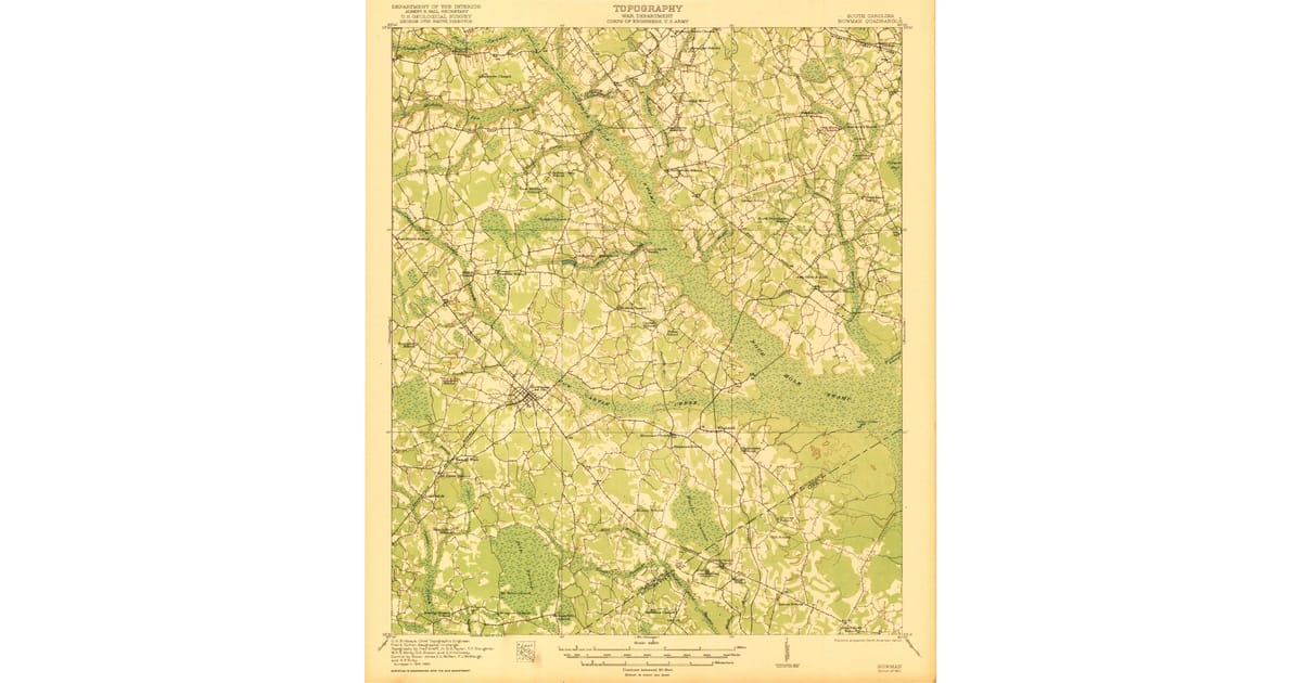 1921 Map of Bowman, SC — High-Res | Pastmaps