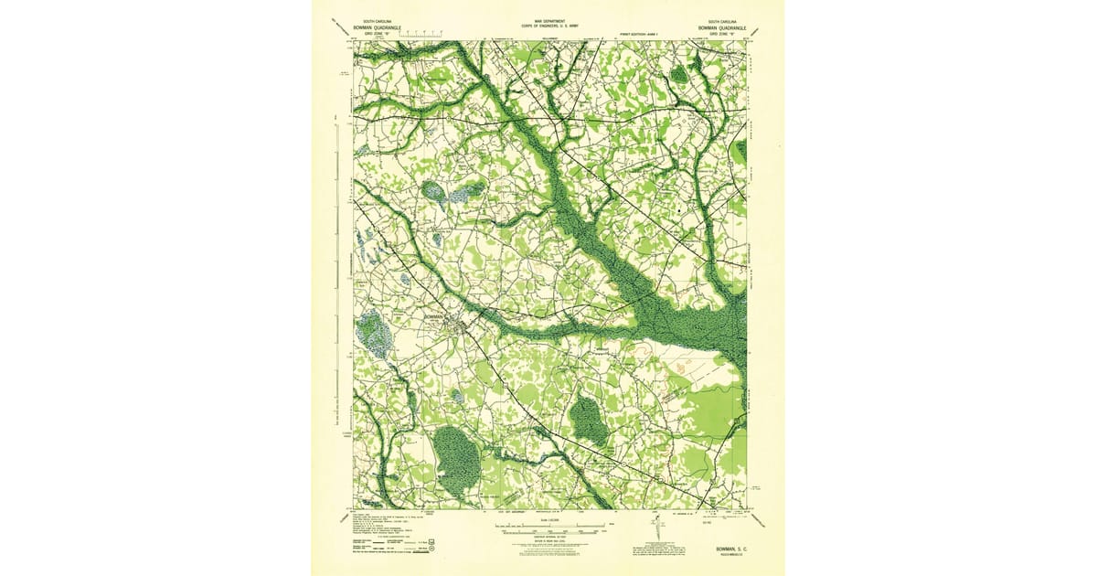1940s Maps of Calhoun County, SC | Pastmaps
