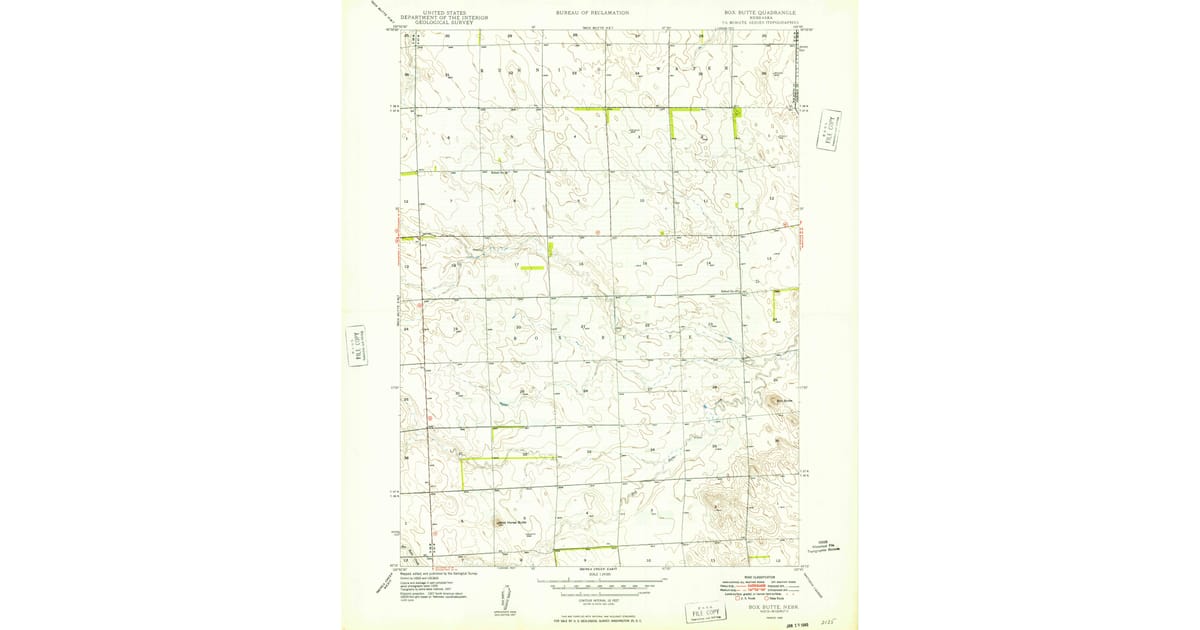 1949 Map of Box Butte, Box Butte County, NE — High-Res | Pastmaps