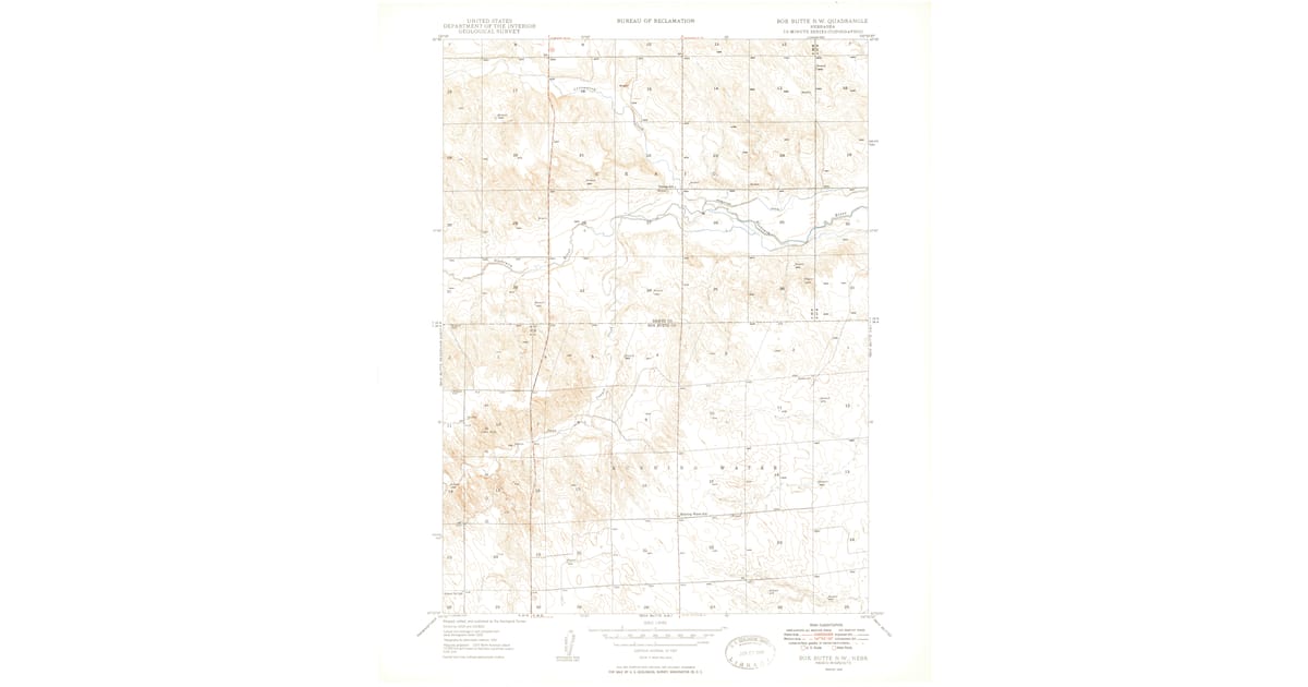 1949 Map of Box Butte NW, Dawes County, NE — High-Res | Pastmaps
