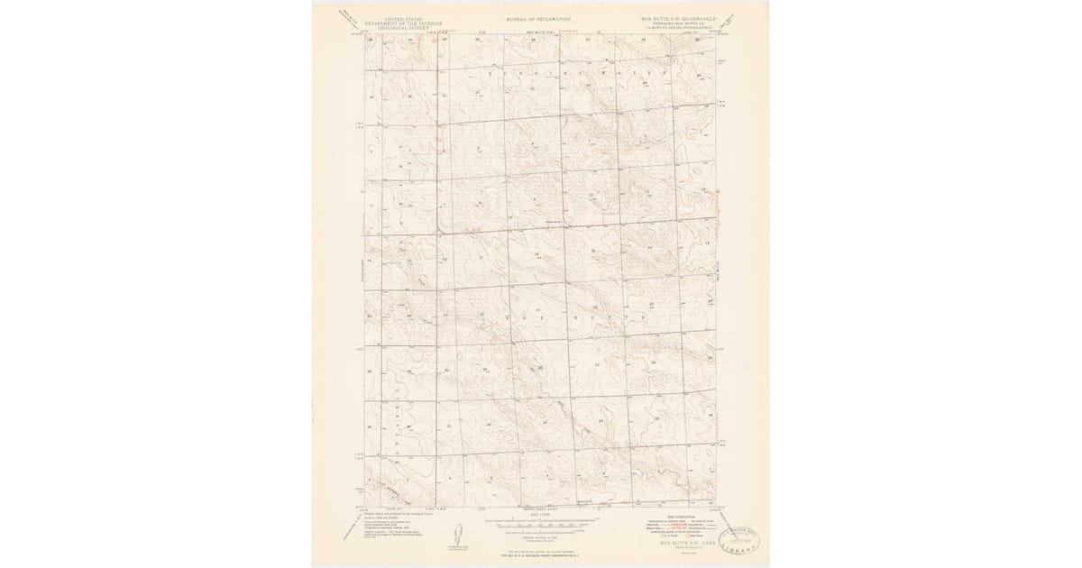 1949 Map of Box Butte SW, Box Butte County, NE — High-Res | Pastmaps
