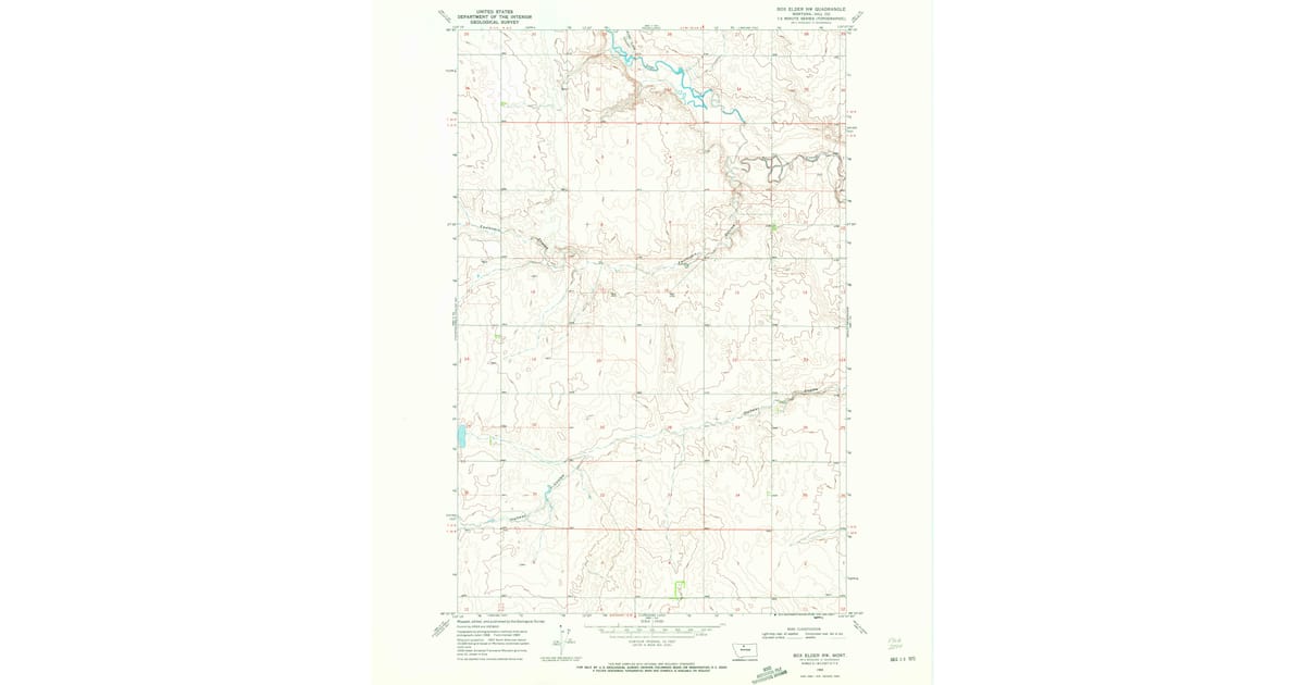 1969 Map of Box Elder NW, Hill County, MT — High-Res | Pastmaps