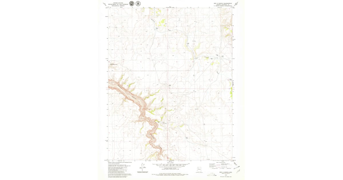1979 Map of Box K Ranch, Coconino County, AZ — High-Res | Pastmaps
