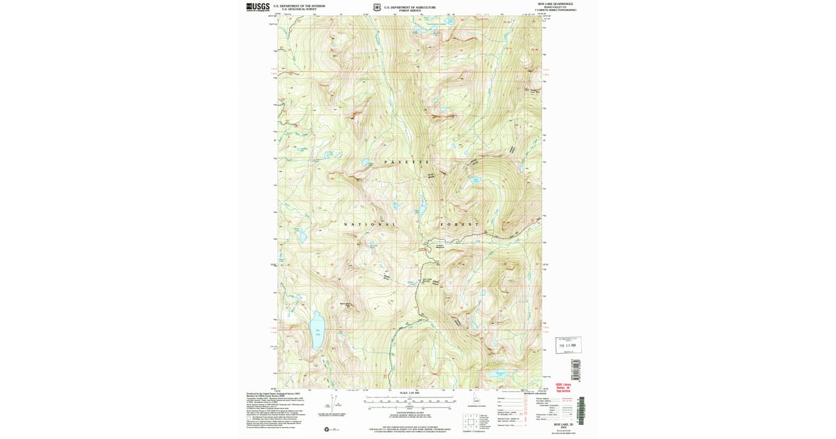 2004 Map of Box Lake, Valley County, ID — High-Res | Pastmaps
