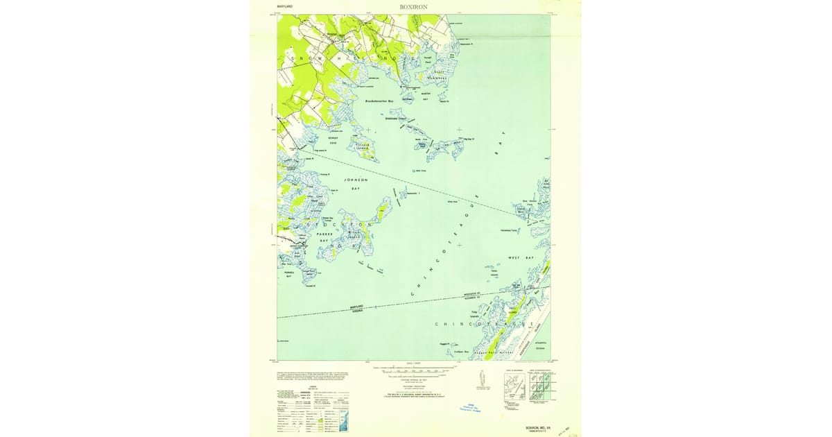 1950s Maps of Worcester County, MD | Pastmaps