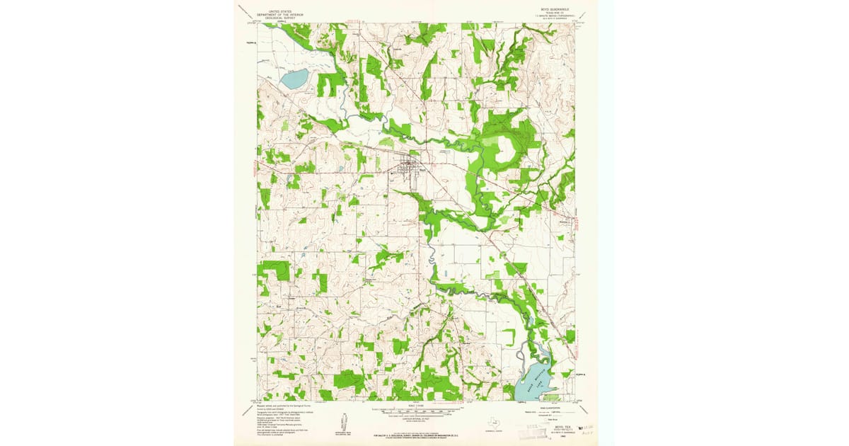 1960s Maps of Boyd, TX | Pastmaps