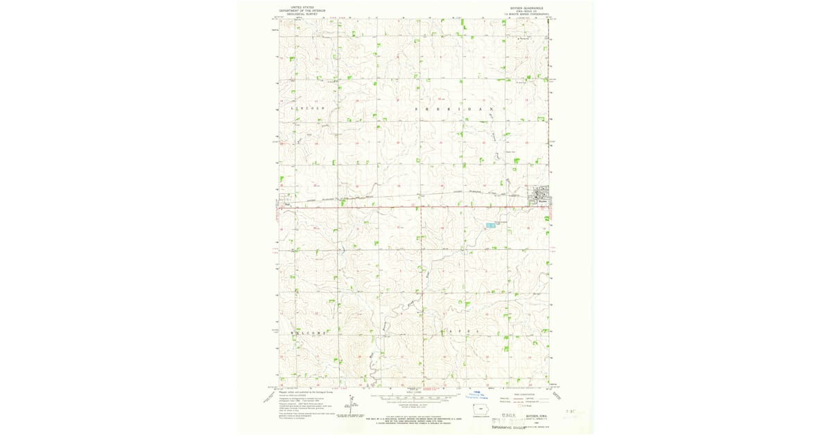 1964 Map of Boyden, IA — High-Res | Pastmaps