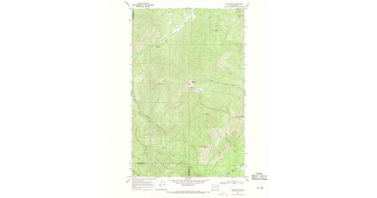 1968 Map of Boyer Mtn, Pend Oreille County, WA — High-Res | Pastmaps