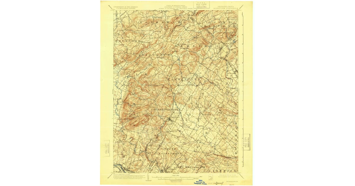 1902 Map of Boyertown, PA — High-Res, 1924 Print | Pastmaps