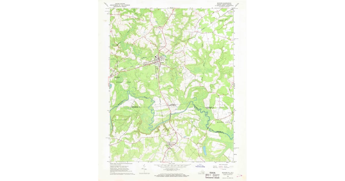 1966 Map of Boykins, VA — High-Res | Pastmaps