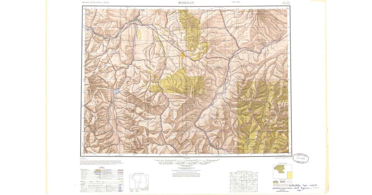 1947 Map of Bozeman, MT — High-Res | Pastmaps