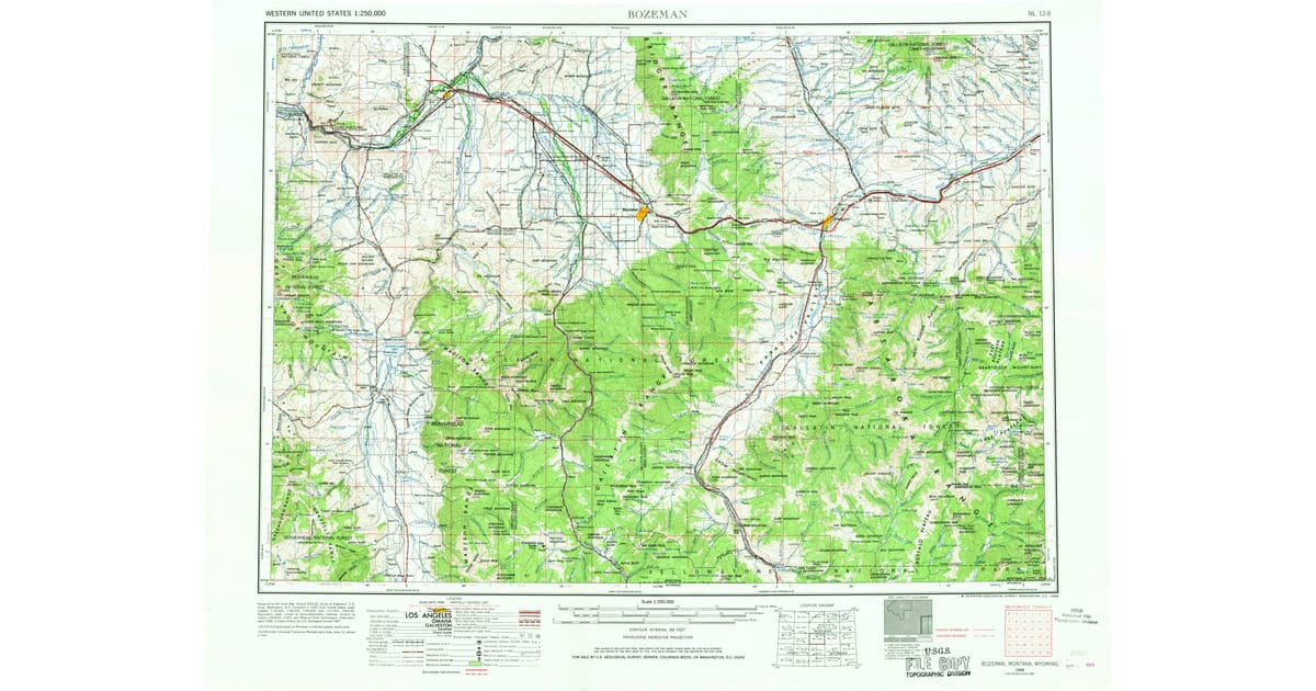 1958 Map of Bozeman, MT — High-Res | Pastmaps