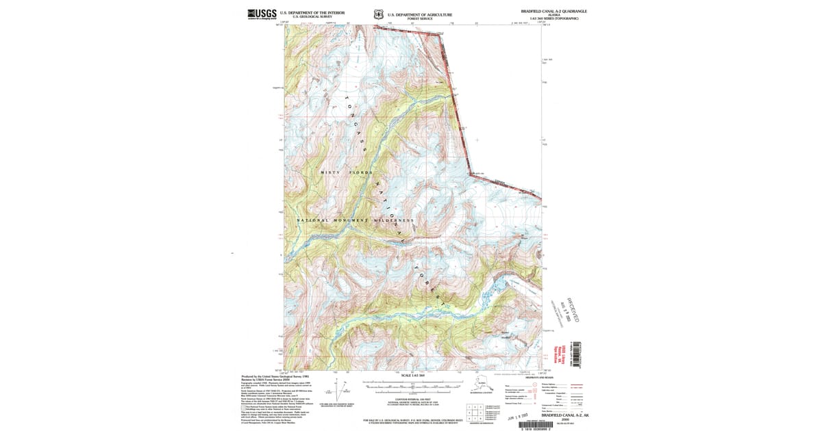 2000 Map of Bradfield Canal A-2, Prince of Wales-Hyder Borough, AK ...