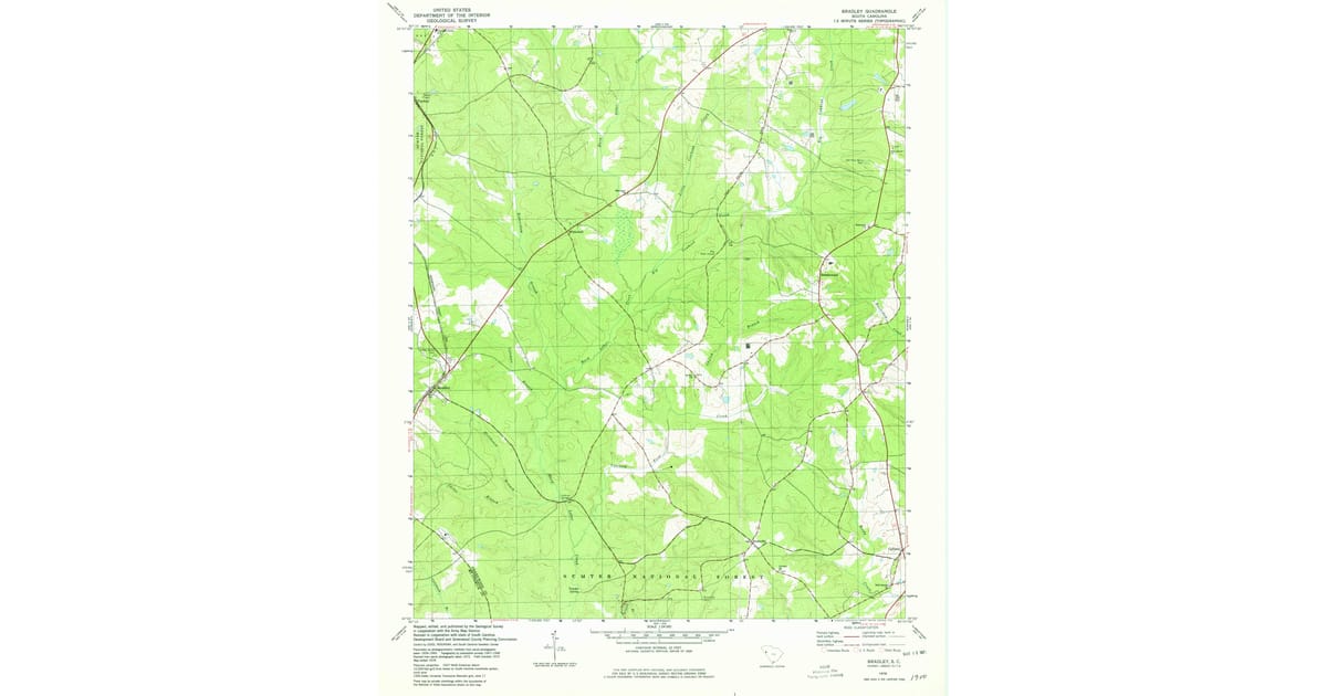 1978 Map of Bradley, SC — High-Res | Pastmaps